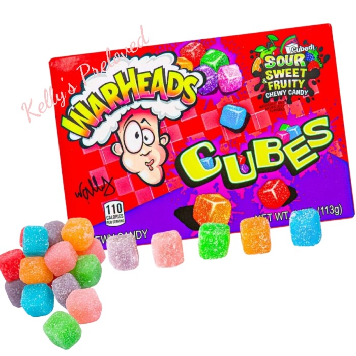 WARHEADS SOUR CUBES CHEWY CANDY 4 oz ( 113 gram ) | Lazada Indonesia