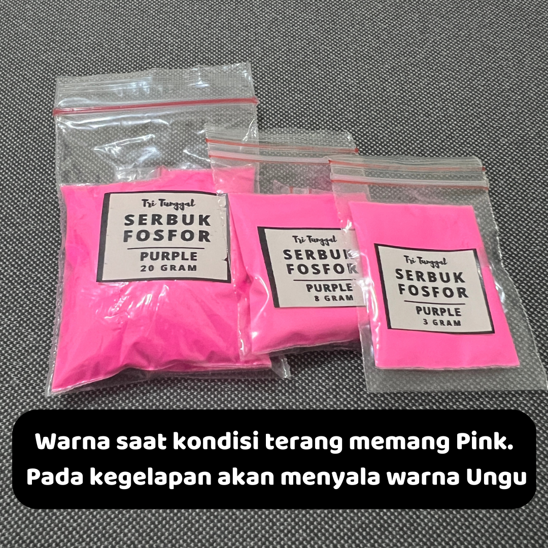 Serbuk Fosfor 20gr Glow In the Dark DIY Bubuk Sablon Nyala Dalam Gelap ...