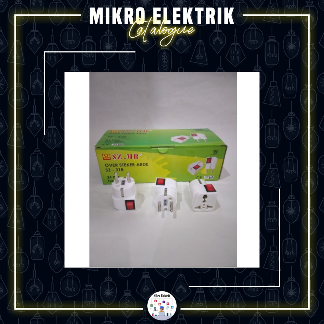 Colokan / Over steker kaki tiga serbaguna szmr + saklar on/off SNI ...