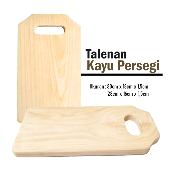 Talenan kayu Persegi ukuran sedang/Tatakan papan kayu alat pengiris ...