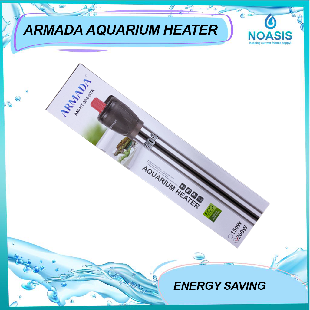 ARMADA AM HEATER Aquarium Stainles Penghangat Air 25 50 75 100 200 300 ...