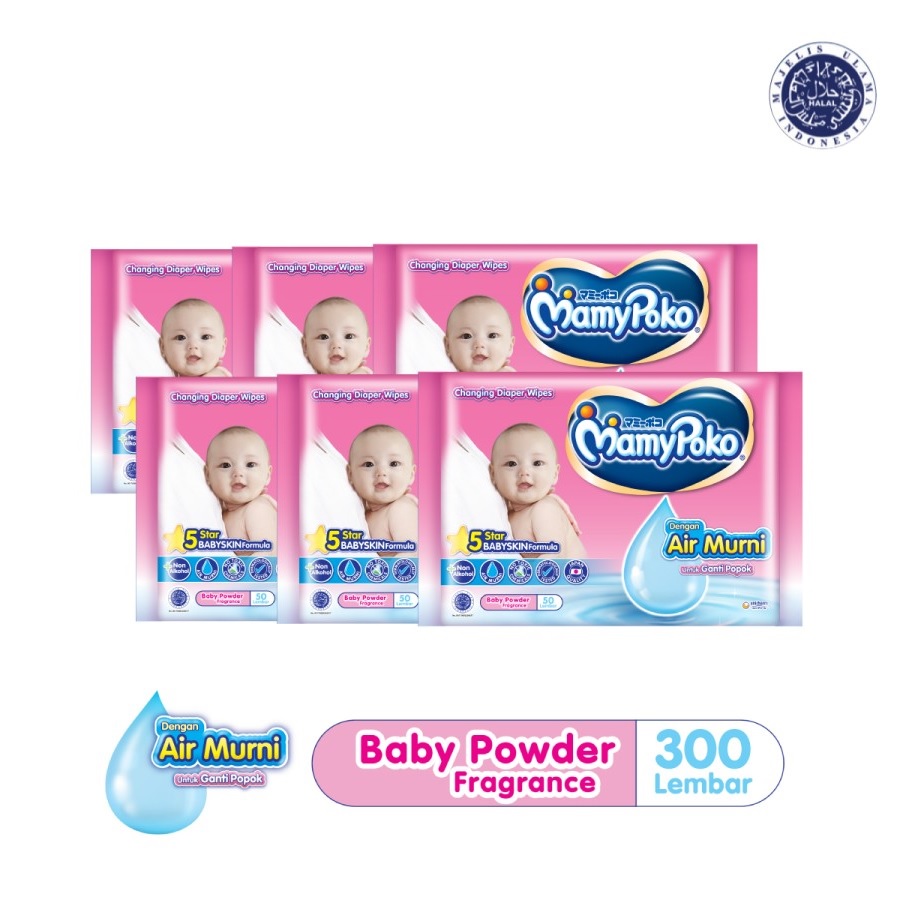 MamyPoko Wipes Tisu Basah Reguler Air Murni 50 Perfume - Exclusive ...