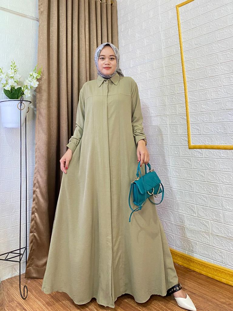 MIKAYLA GAMIS AIRFFLOW JUMBO/ LD 120 PB 140 gamis abaya/GAMIS KRINGKEL ...