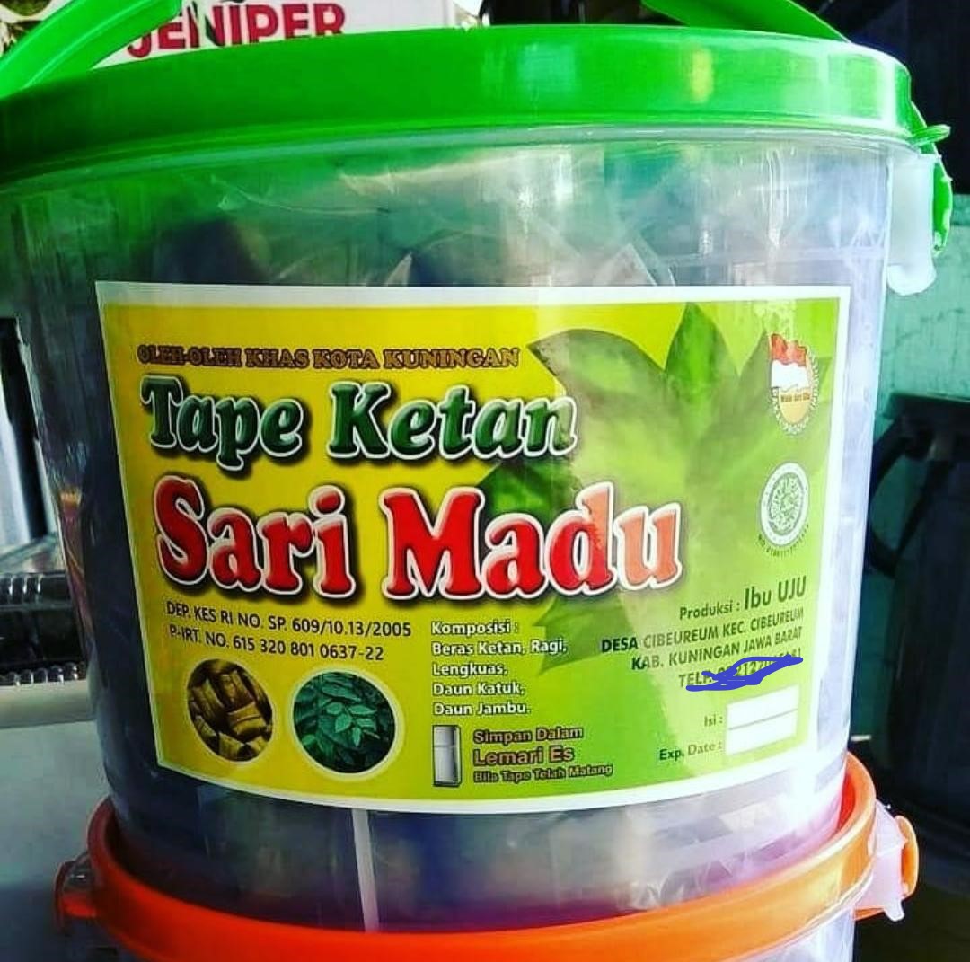 Tape Ketan Khas Kuningan / Tape Sari Madu isi 50 Pcs kemasan Tupperware ...