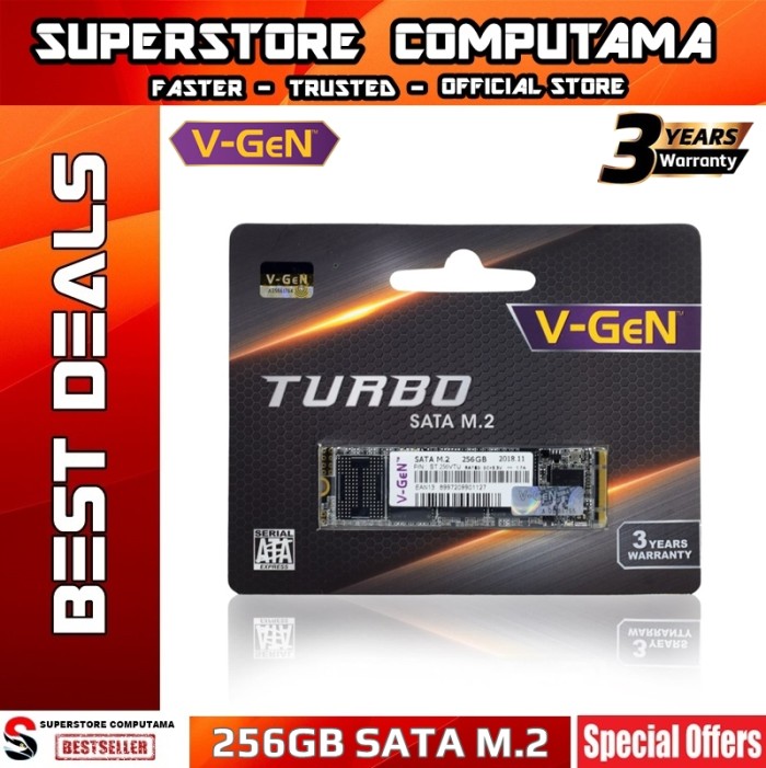 SSD V-Gen 256GB Turbo SATA M.2 / SSD VGen 256GB M.2 SATA | Lazada Indonesia