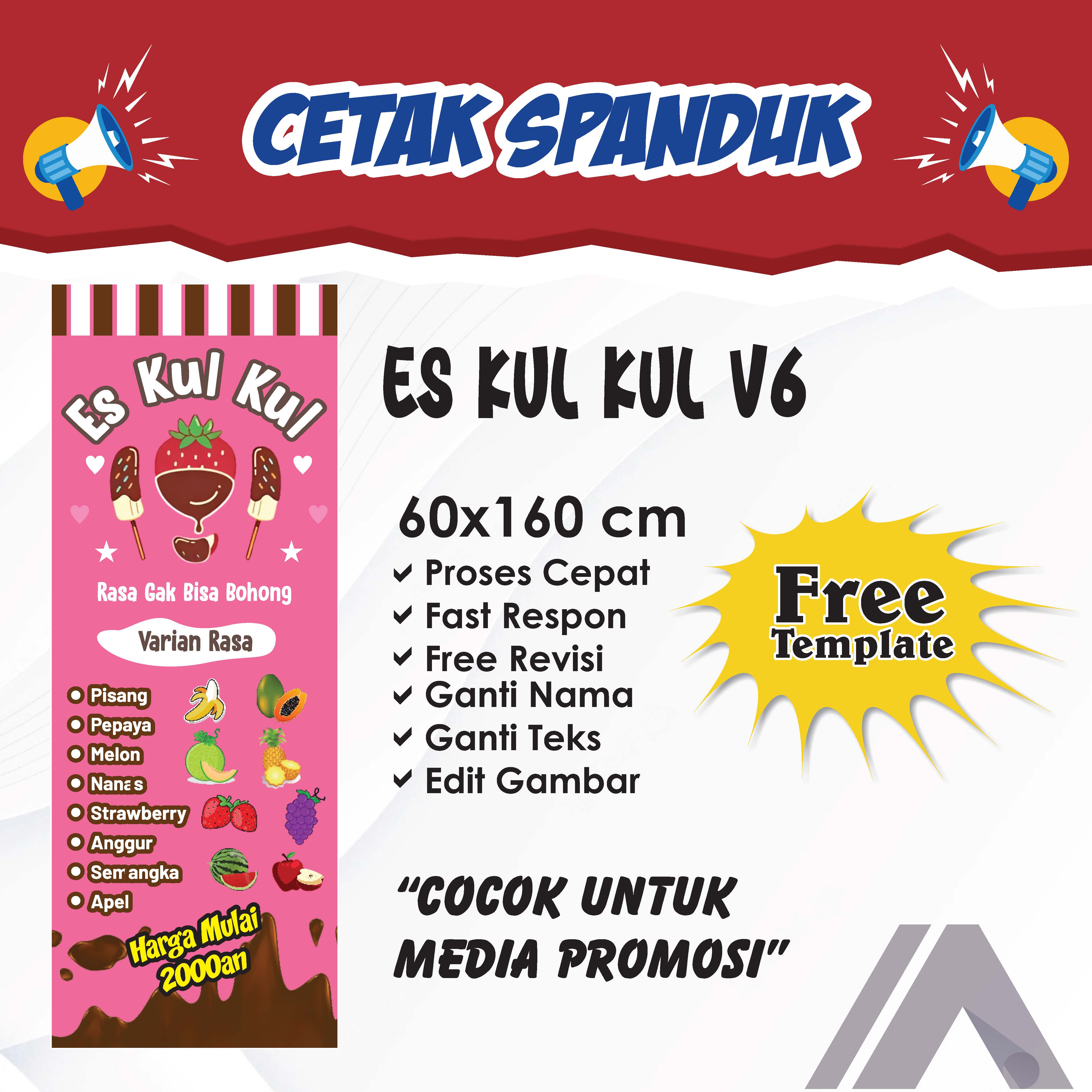 Cetak banner spanduk Es Kul Kul V6 VIRAL bisa custom | Lazada Indonesia