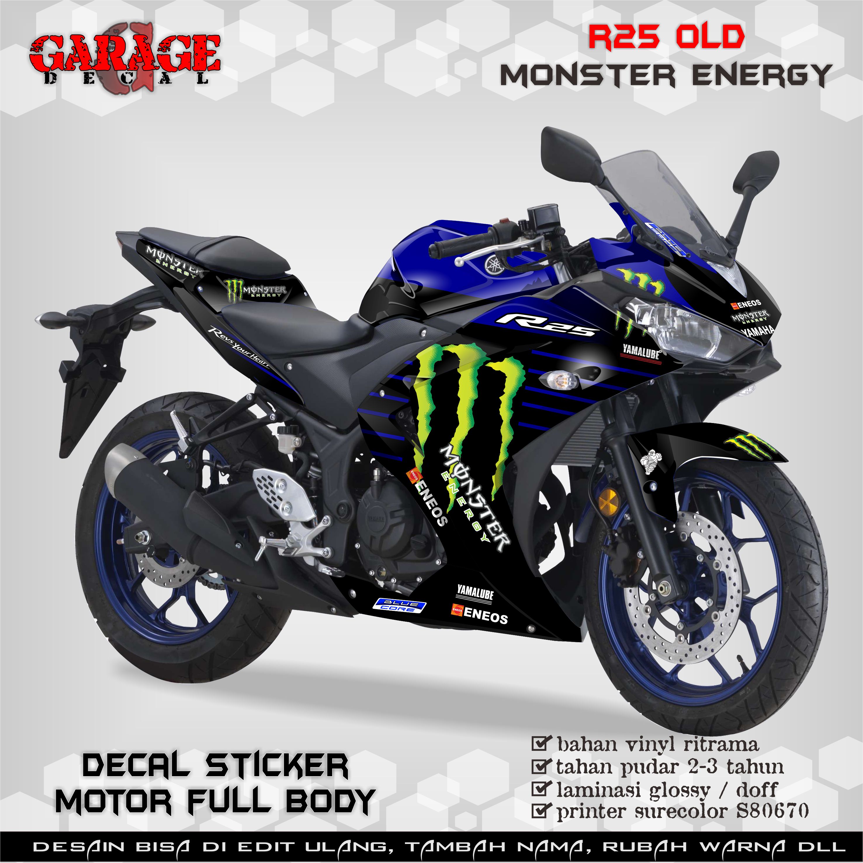 Decal R25 Old Full Body Sticker R25 old Full Body decal sticker YZF r25 ...