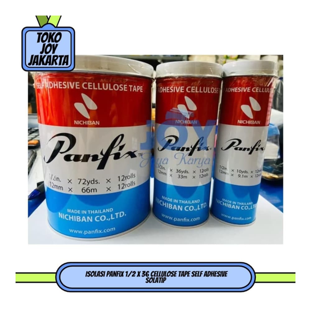 COD Isolasi Panfix 1/2 X 36 Cellulose Tape self adhesive Solatip ...