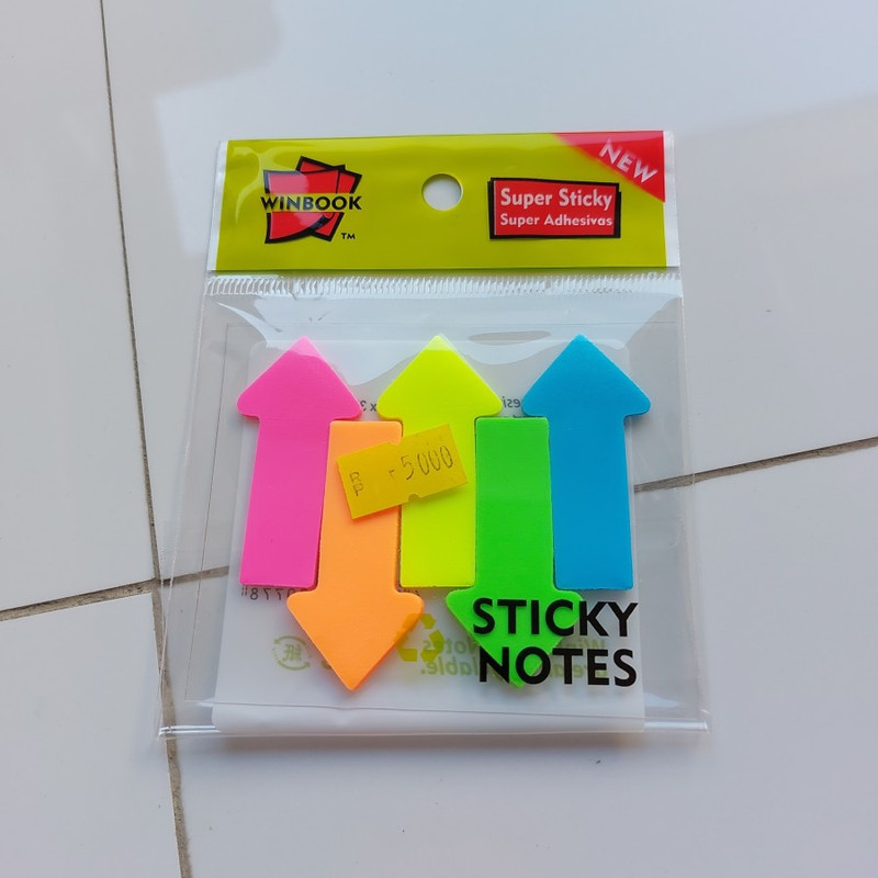 Sticky Notes Bentuk Panah 5x20 Lembar Pembatas Buku - 1 Pack | Lazada ...