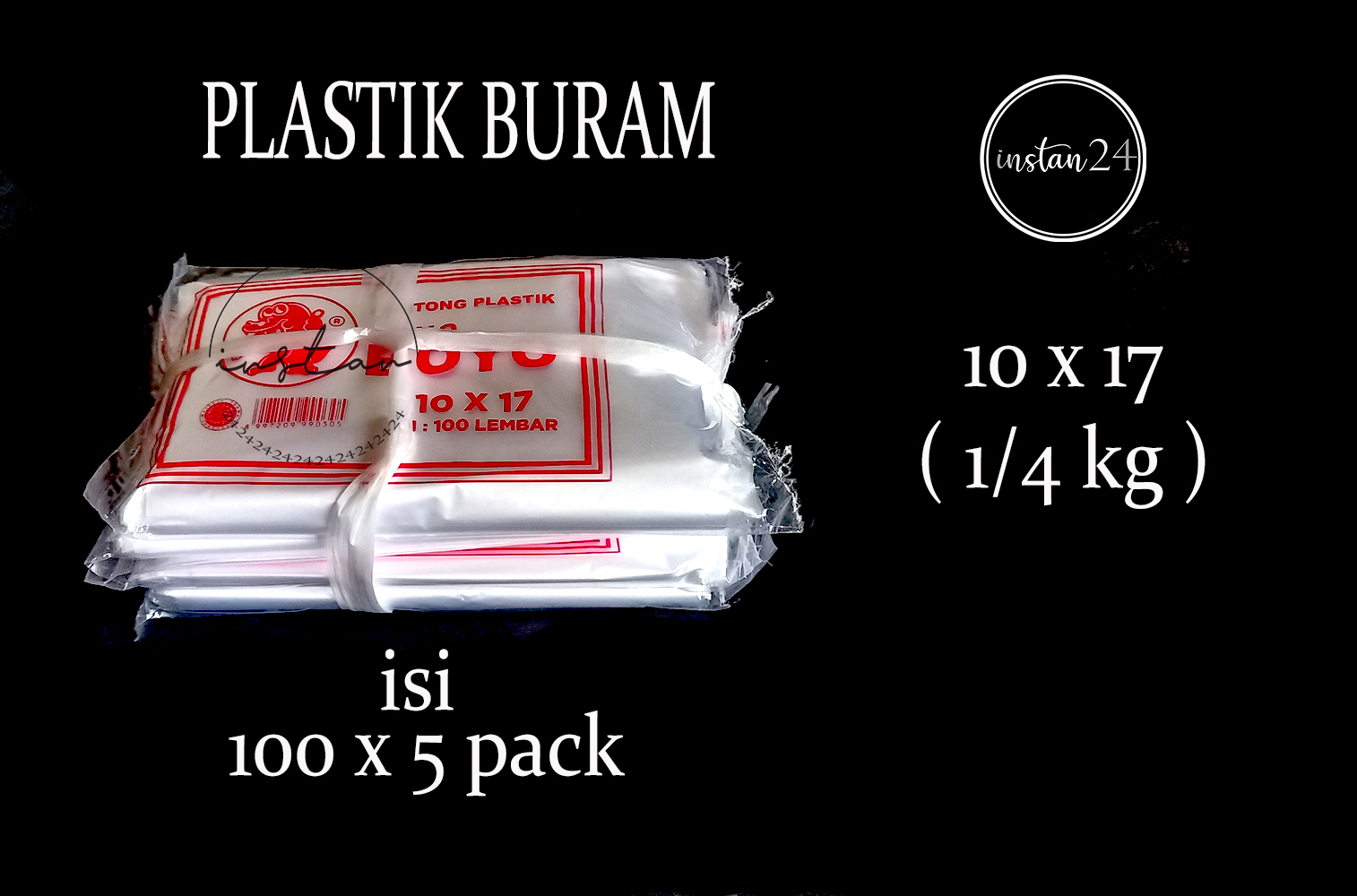 Plastik HD Boyo 10x17 ( 1/4kg ) / Plastik Buram / Plastik Kuah isi 500 ...