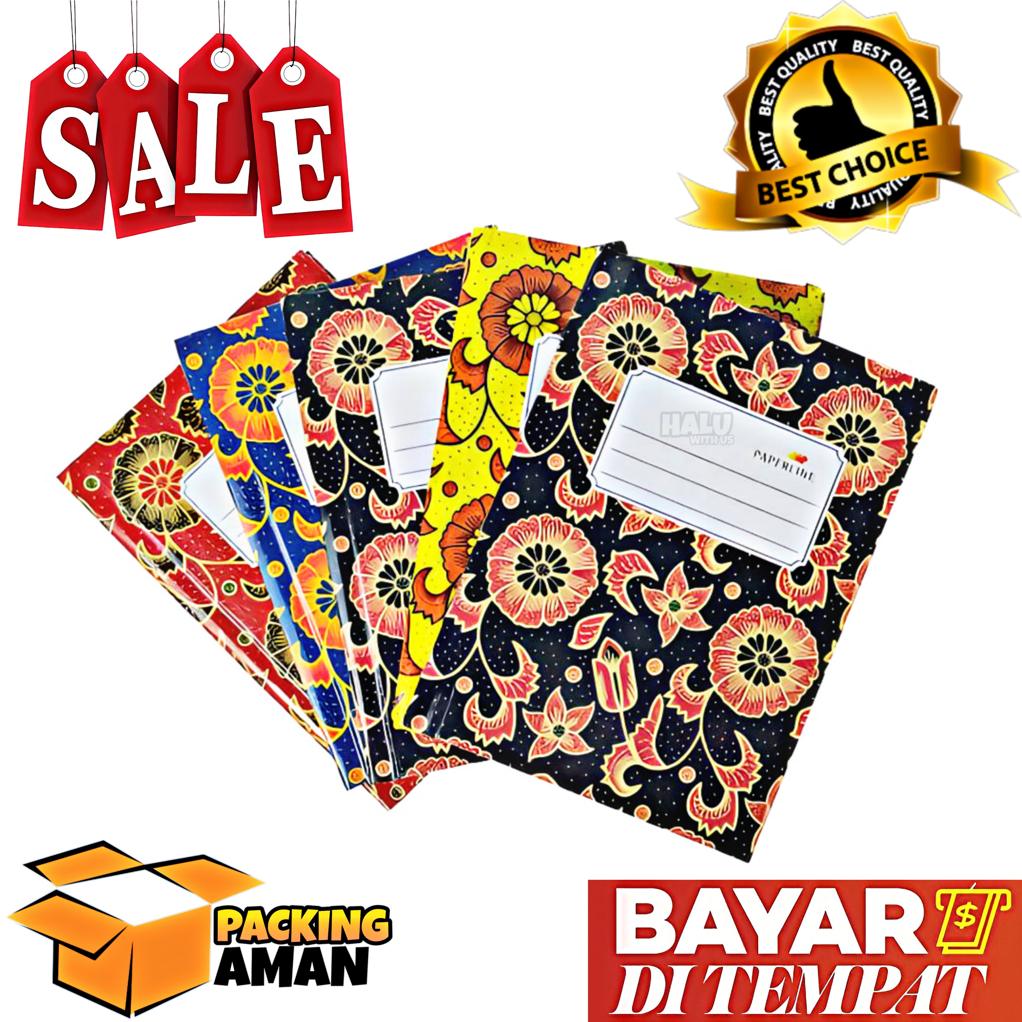 (BISA COD) PROMO 1 Pcs Buku Tulis Hardcover Oktavo Paperline / A6 Isi ...