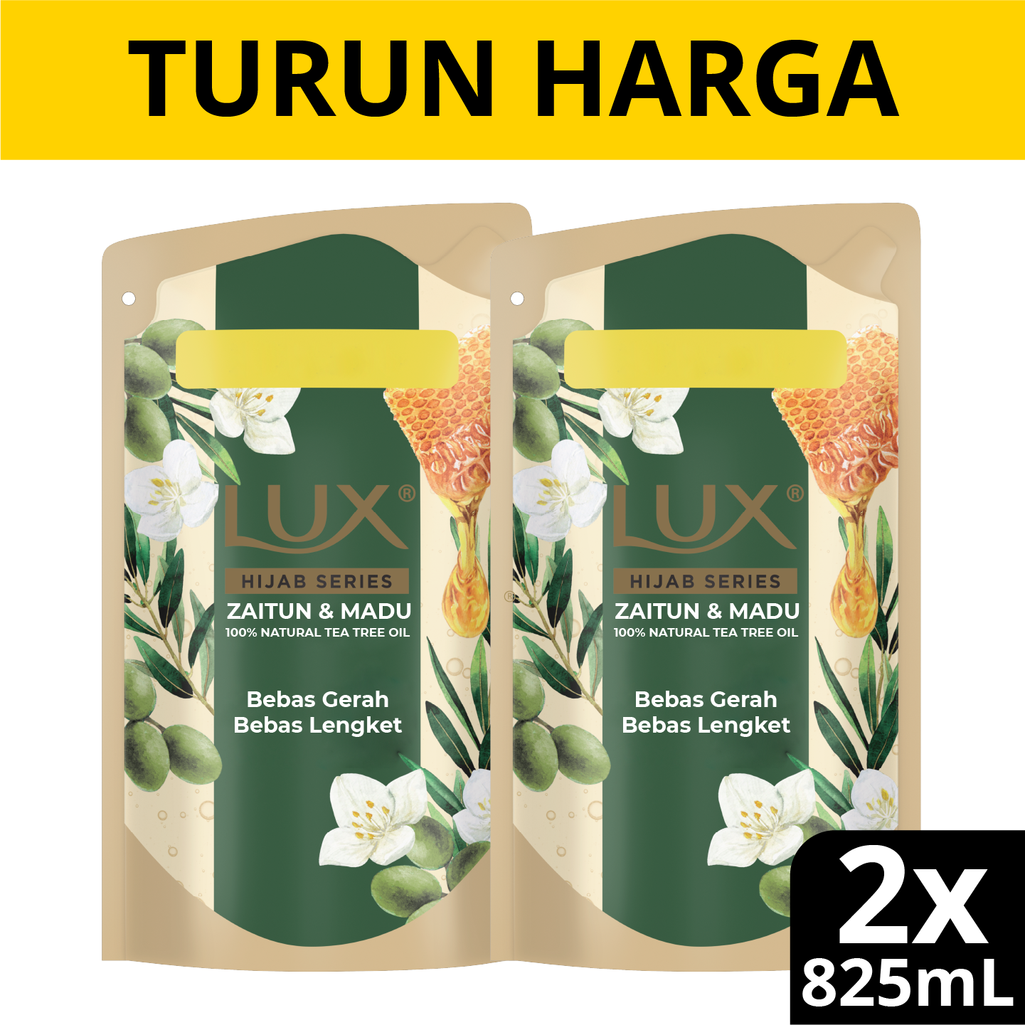 Lux Hijab Series Olive Honey Body Wash 825ml x2 | Lazada Indonesia