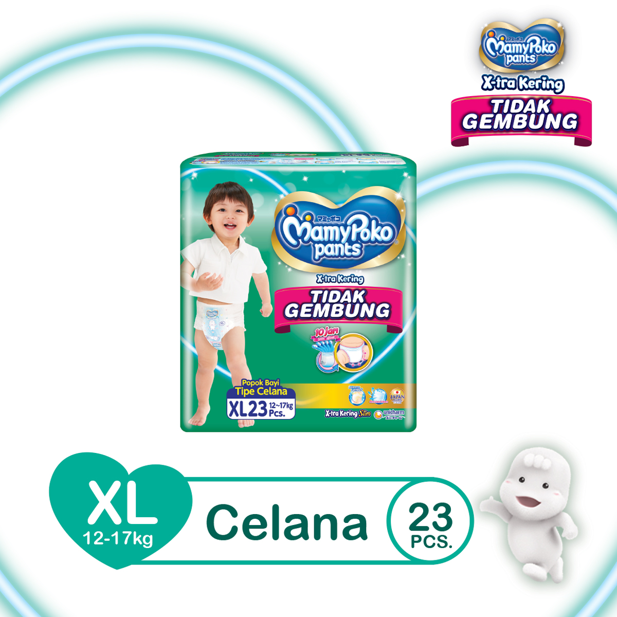 MamyPoko Pants X-tra Kering Slim Tidak Gembung XL 23 - Popok Celana | Lazada Indonesia