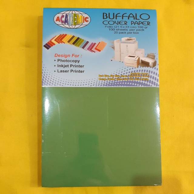 Kertas Karton Buffalo Uk. FOLIO Cover Jilid - Hijau | Lazada Indonesia