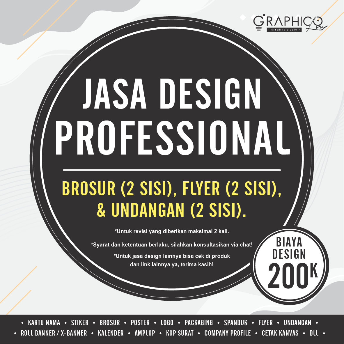 Jasa Design Brosur/Poster/Flyer/Undangan (2 Sisi) | Lazada Indonesia