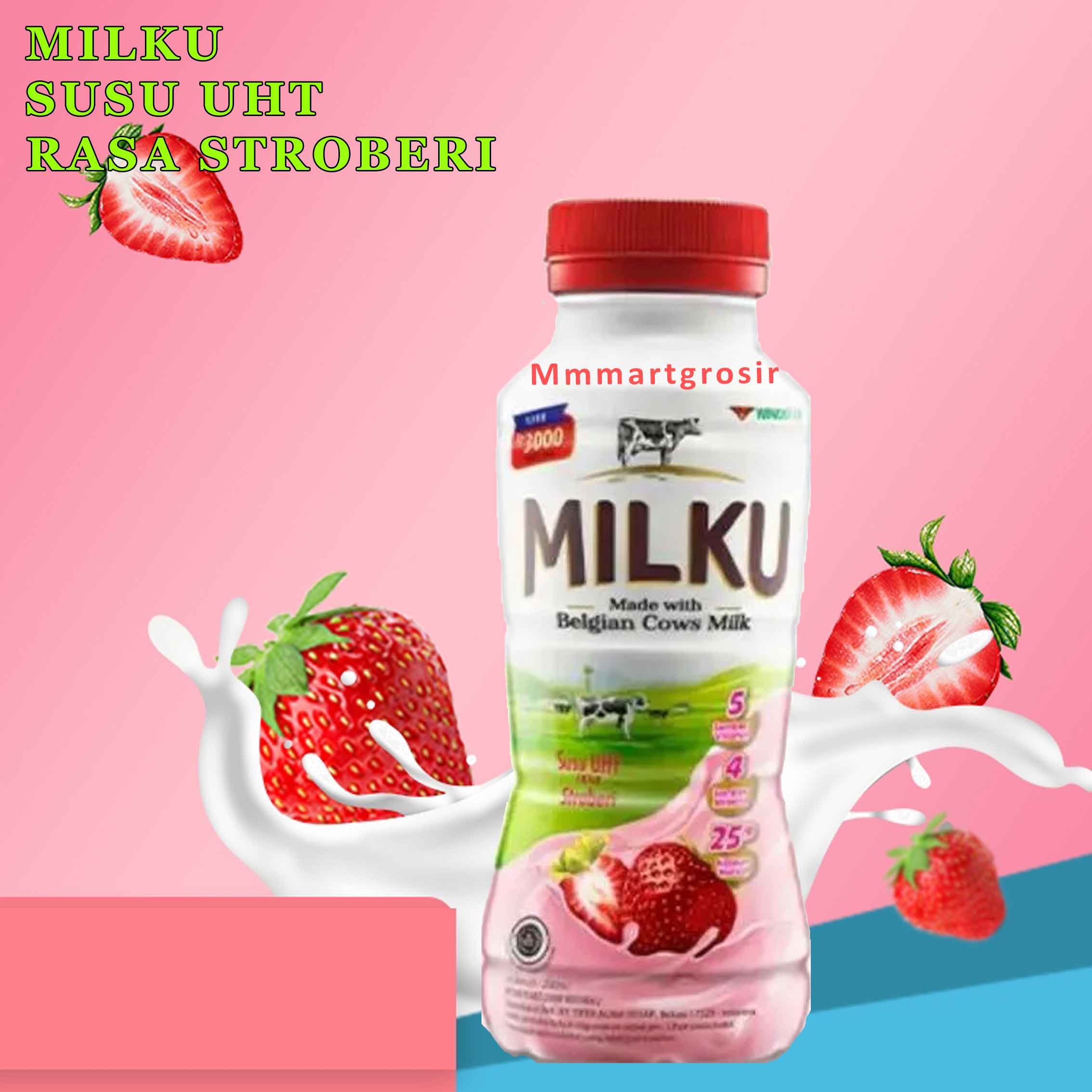Milku / Minuman Susu UHT / Susu Rasa Strawberry / 200ml | Lazada Indonesia