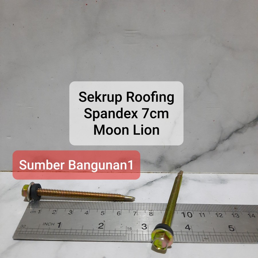 Sekrup Baut roofing 7cm baja ringan spandek skrup kanopi moon lion ...
