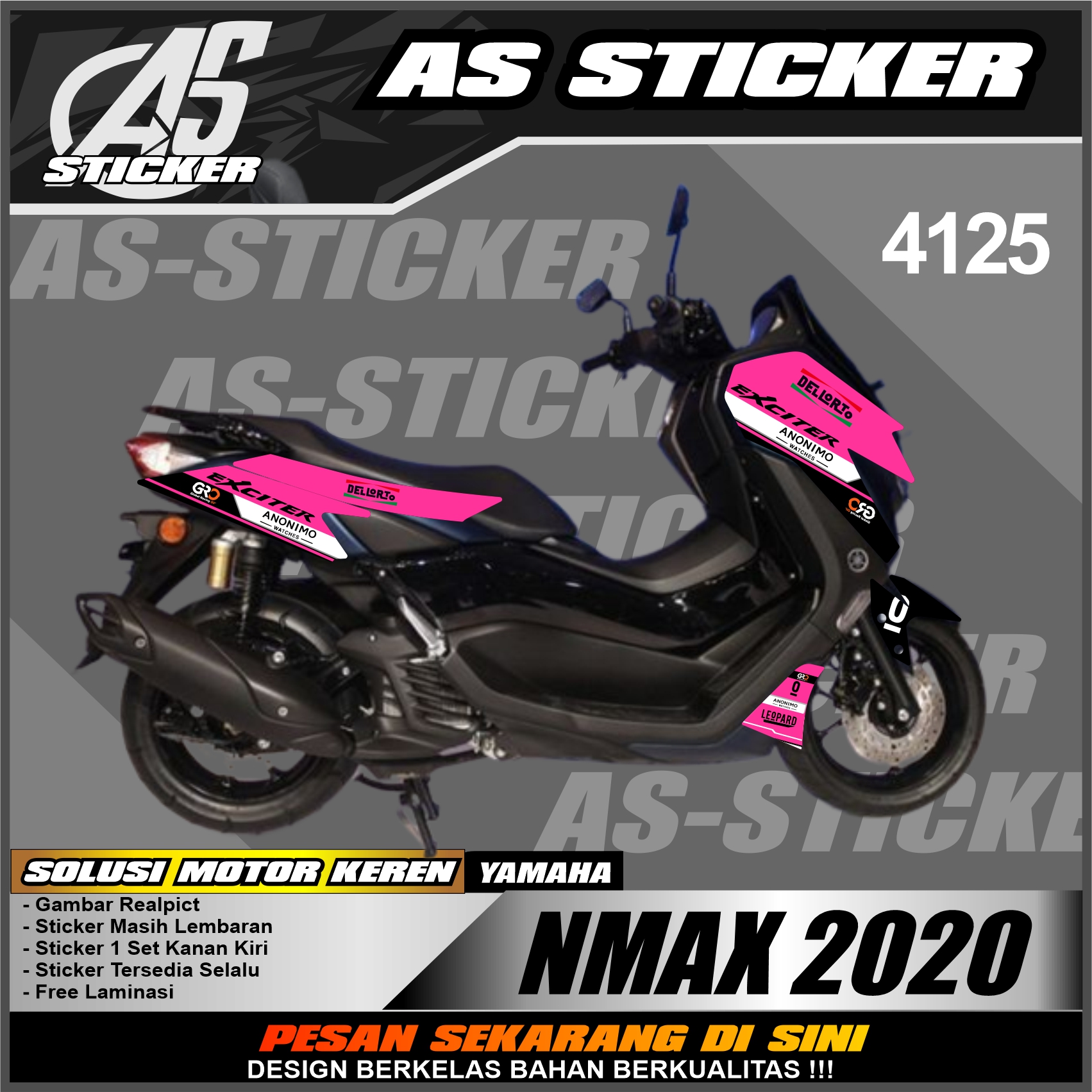 4125a Sticker Striping YAMAHA NMAX 2020 SemiFull - Stiker Skotlet NMAX ...