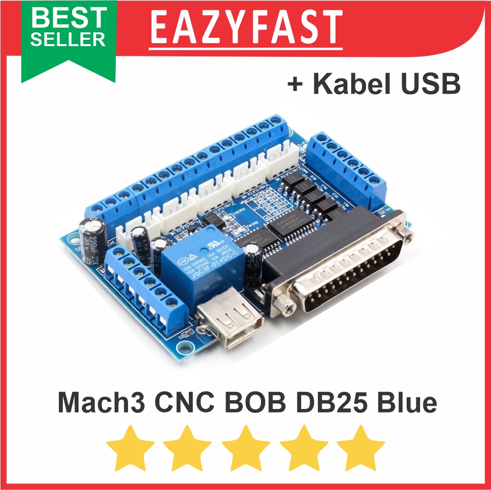 Paralel DB25 Mach3 Mach 3 5 Axis CNC Controller Breakout Board BoB ...