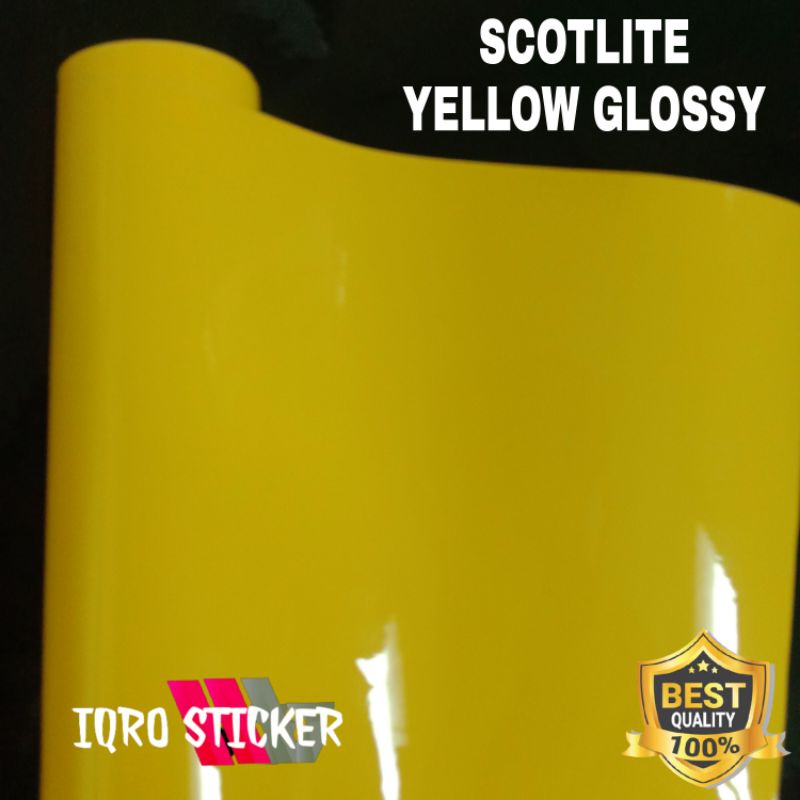 Stiker skotlet motor kuning glossy scotlite kuning glossy scotlite ...