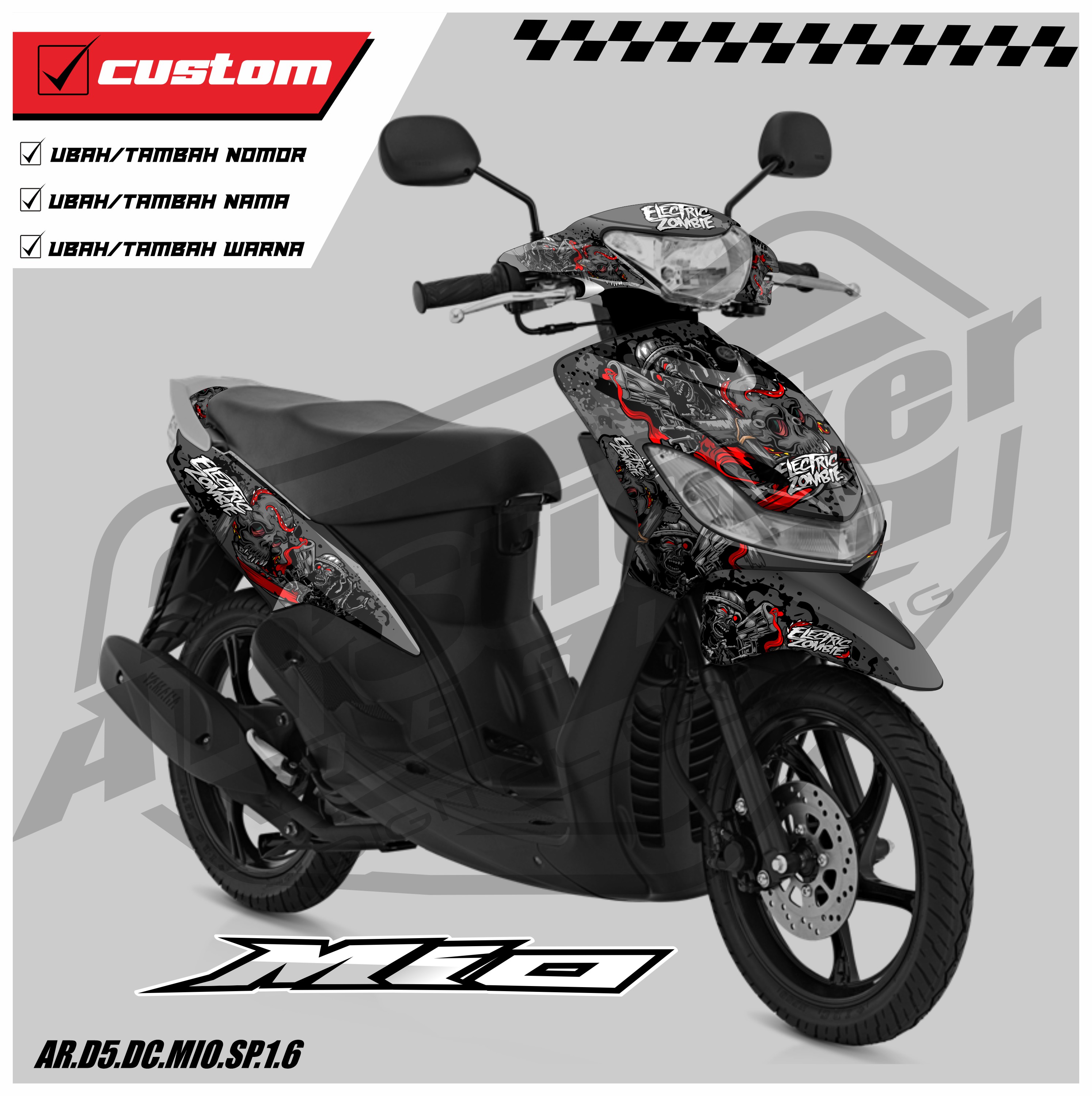 Mio Decal Sticker Mio sporty Full body, Stiker Motor Yamaha MIO SPORTY ...