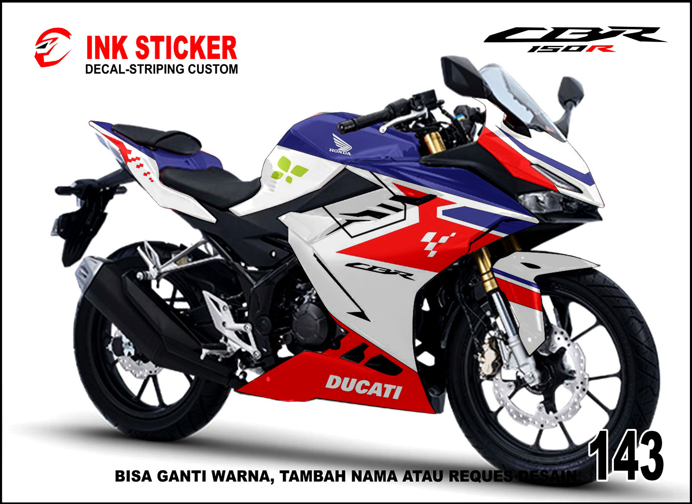 Sticker Decal CBR 150R 2021 Fullbody, 143 CBR 150R 2022, CBR 150R 2023 ...