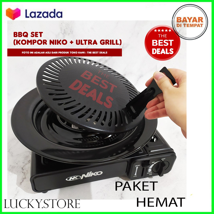 Paket Barbeque/BBQ Set Kompor Portable Niko Tas + Ultra Grill NIKO ...