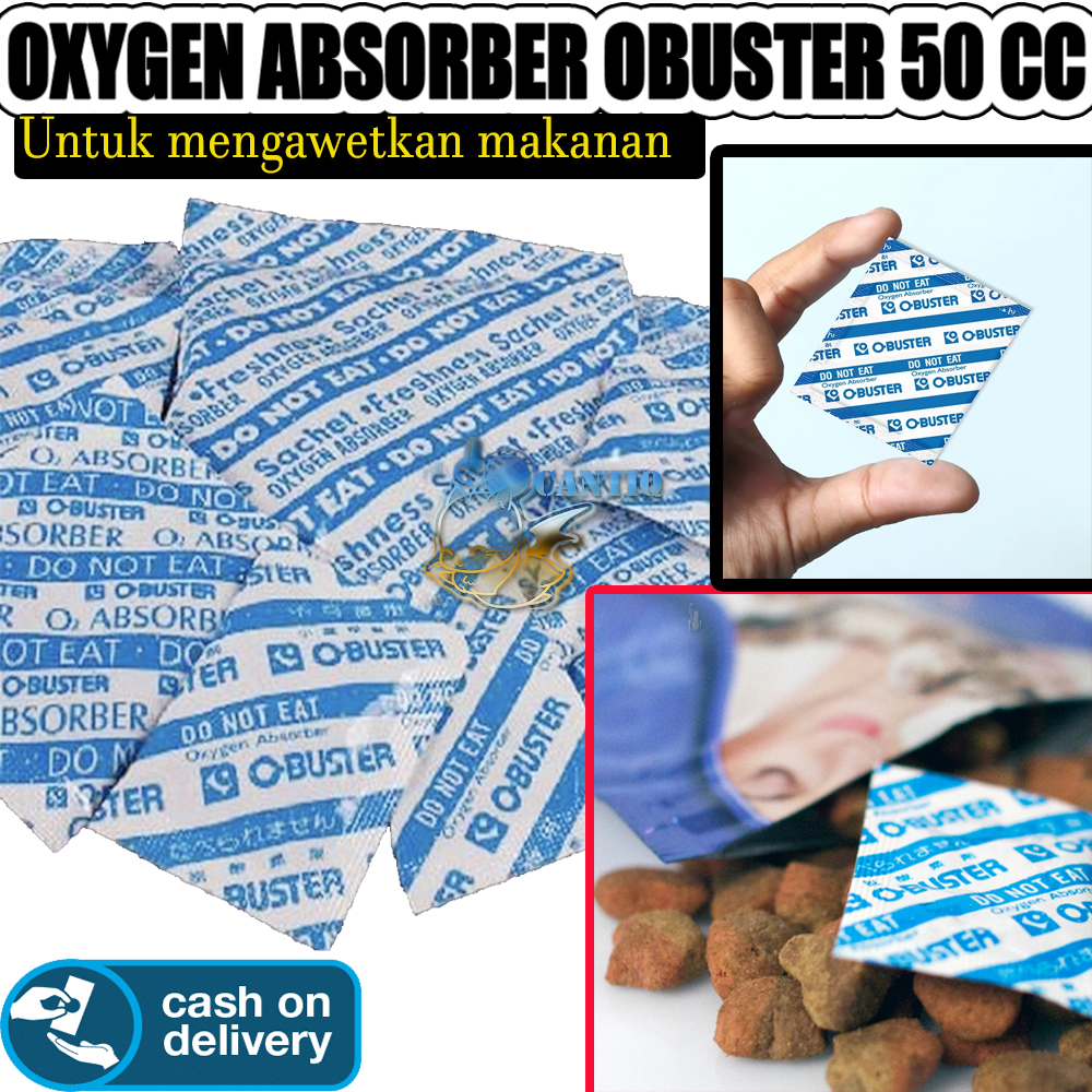QCF 1 PC O Buster Pengawet Makanan 30 CC / 50 CC Silica Gel Food Grade ...