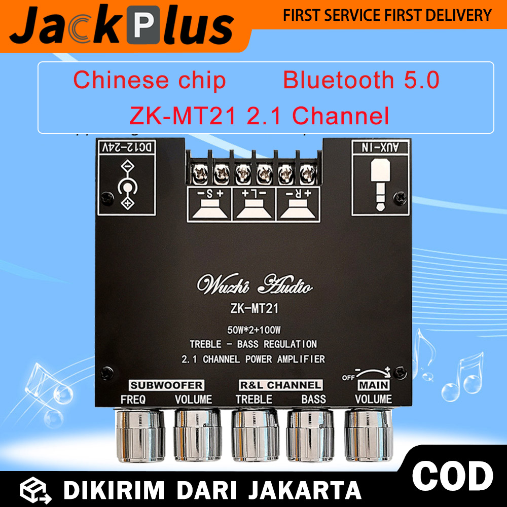 ZK-MT21 Power Amplifier Subwoofer 2 Channel Penguat Daya Digital ...