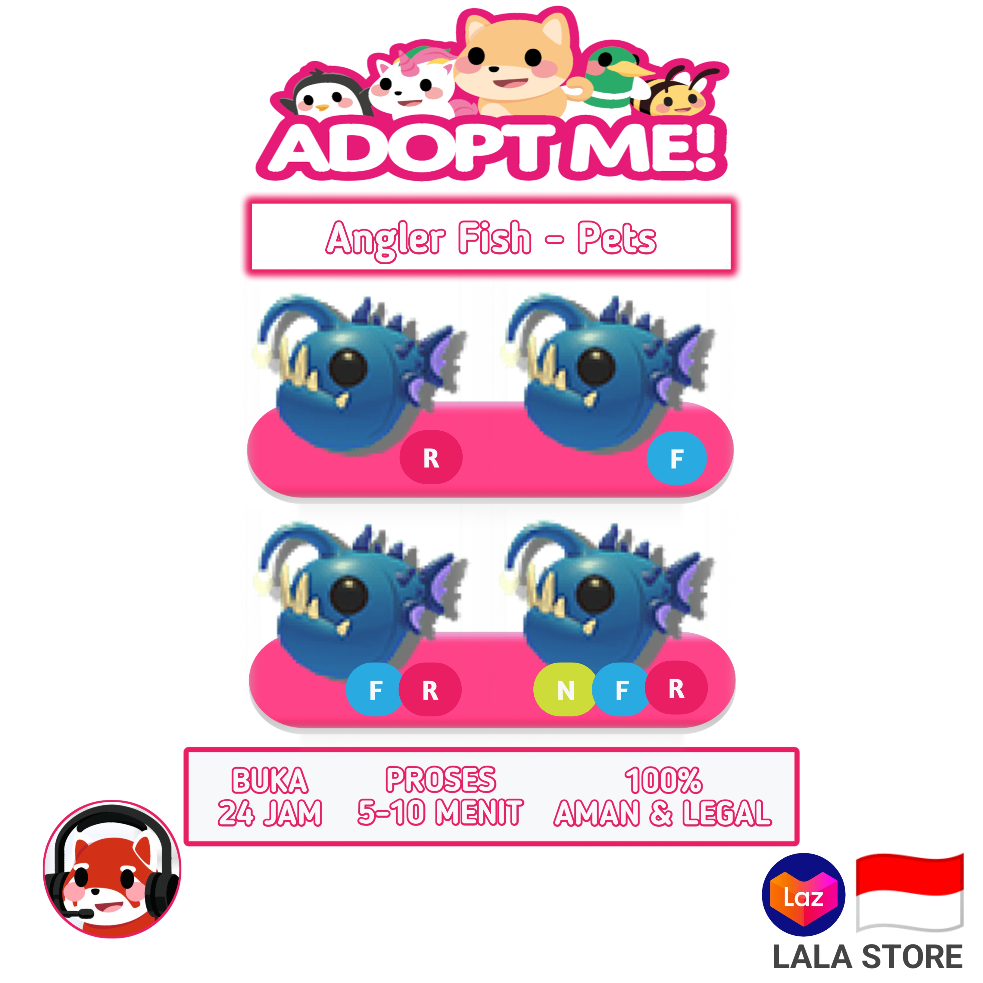 Adopt Me - Angler Fish - Roblox | Lazada Indonesia