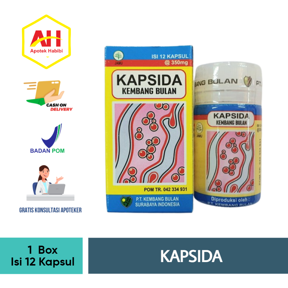 Kapsida Kavsida Kap sida Kafsida botol 12 kapsul Obat jerawat Obat ...