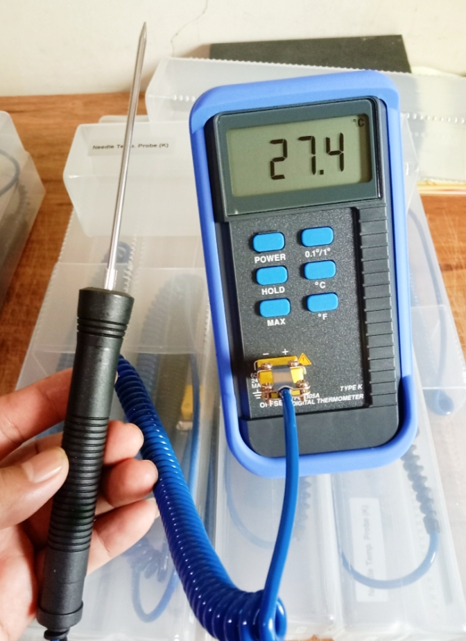 Set Thermometer Digital Plus Thermocouple Probe needle Tip | Lazada ...