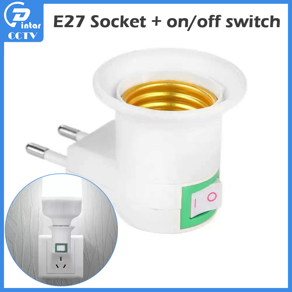E27 Socket Lamp Bulb Adapter LED Light Socket with on off switch ...