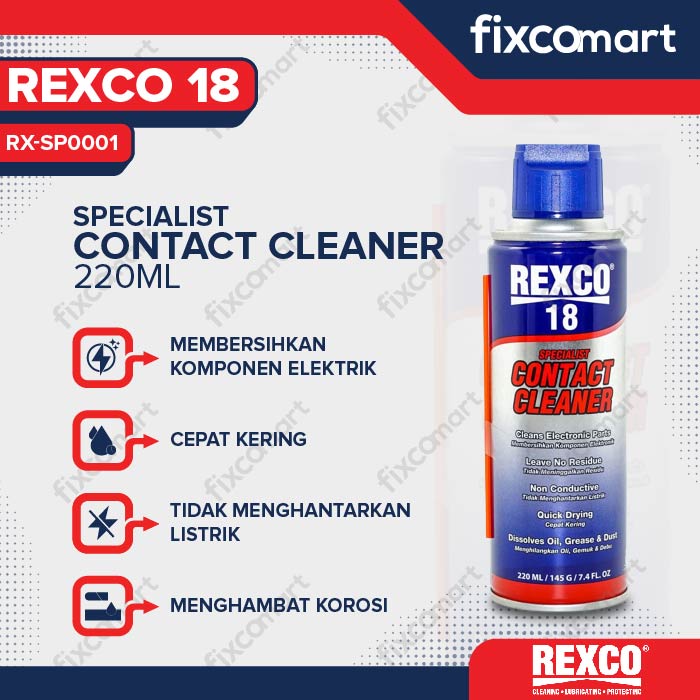 Rexco 18 Pembersih Elektrik 220 Ml / Contact Cleaner | Lazada Indonesia