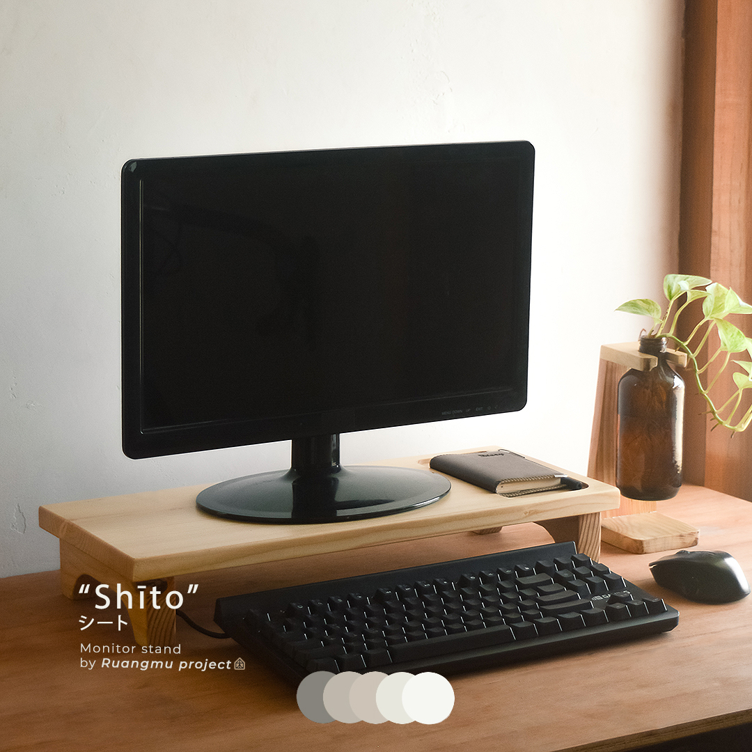 Monitor Stand Kayu / Meja Monitor kayu / desk organizer / alas dudukan ...
