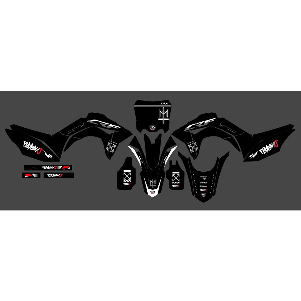STIKER DECAL KAWASAKI DTRACKER SUPERMOTO HITAM DECAL DTX FULL BODY ...