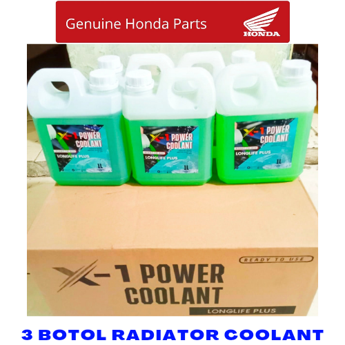 3 BOTOL RADIATOR COOLANT UKURAN 1 LITER X-1 POWER COOLANT HARGA GROSIR ...