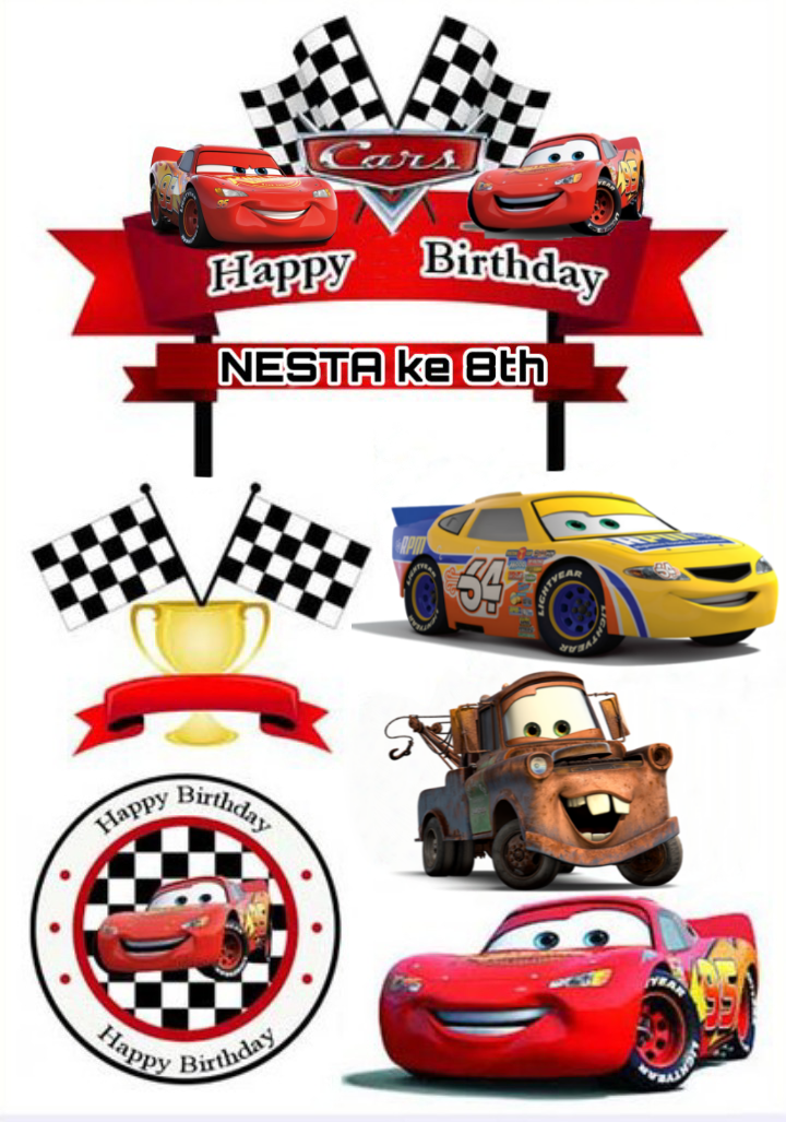 1 set cake topper untuk Ulang Tahun carakter CARS | Lazada Indonesia