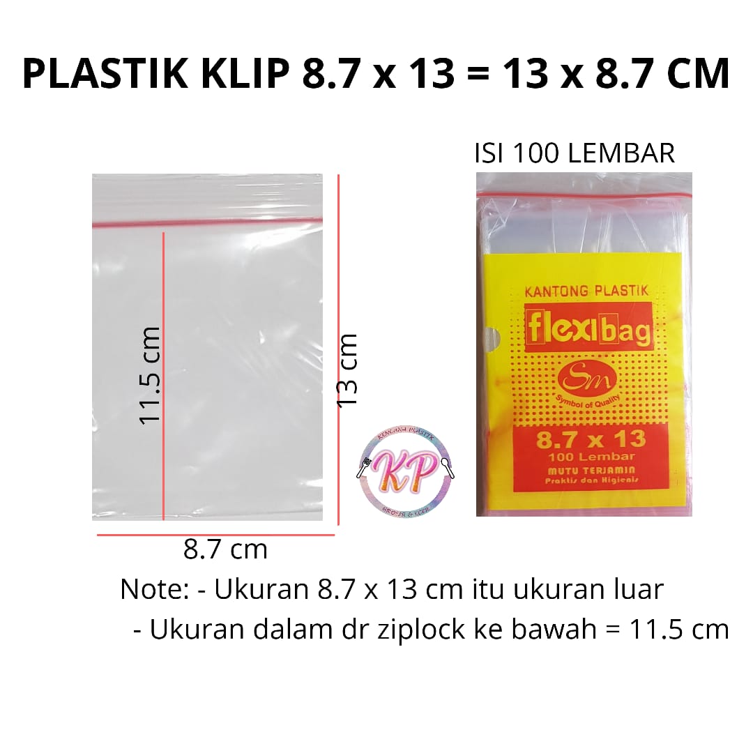 Plastik Clip 8 7x13 Seal Ziplock Bag Zipper Plastik Obat Plastik Klip