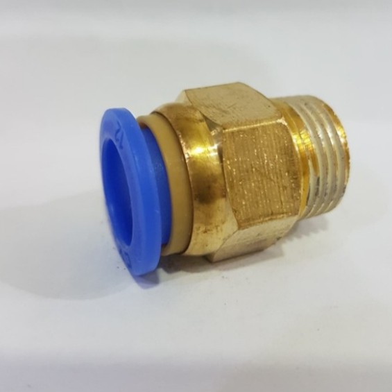 FITTING LURUS PNEUMATIC SELANG 8MM DRAT 1/2" Tubing Connector PC8-04 ...