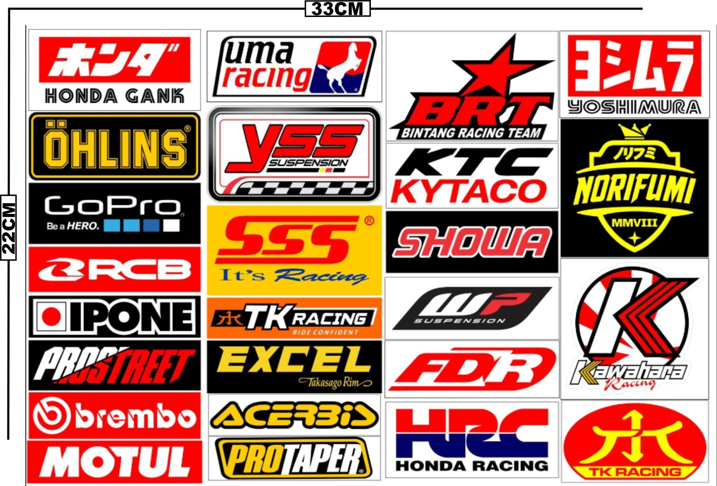 STICKER PACK SPONSOR RACING STICKER VINYL | Lazada Indonesia