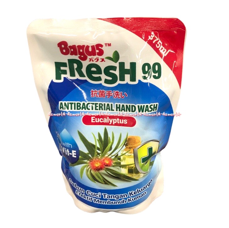 Bagus Fresh 99 Antibacterial Hand Wash 375ml Luwak Coffee Eucalyptus ...
