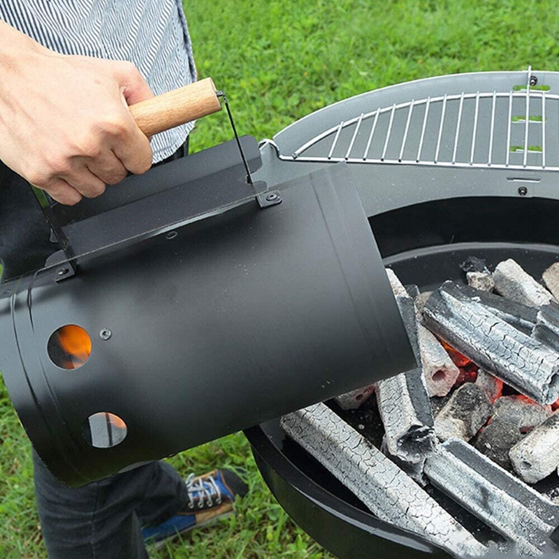 Outdoor BBQ Rack Tools Outdoor Kitchen Barbecue Fire Chimney Starter ...
