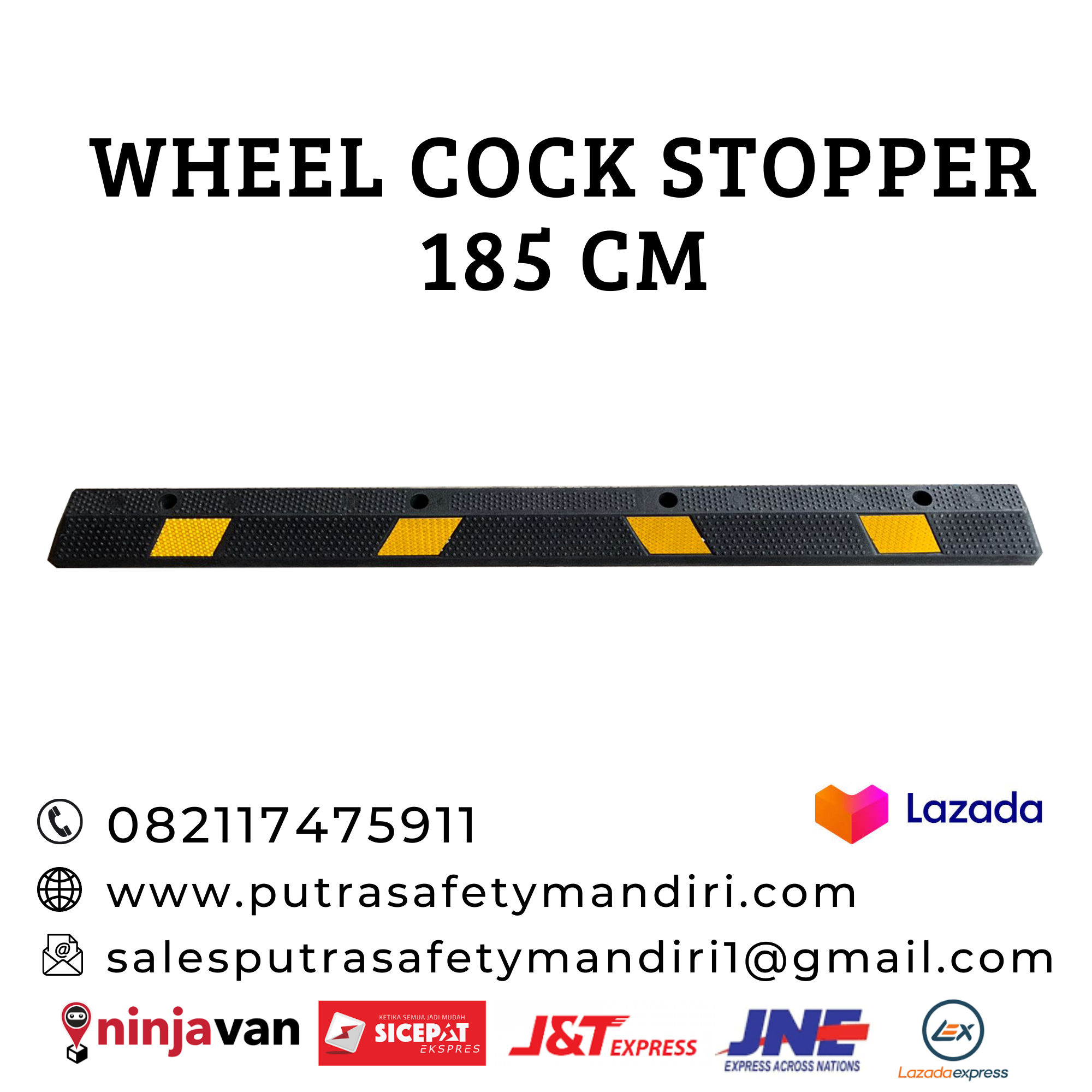 BANTALAN BAN WHEEL CHOCK STOPPER PANJANG 185 CM KARET PENAHAN RODA ...