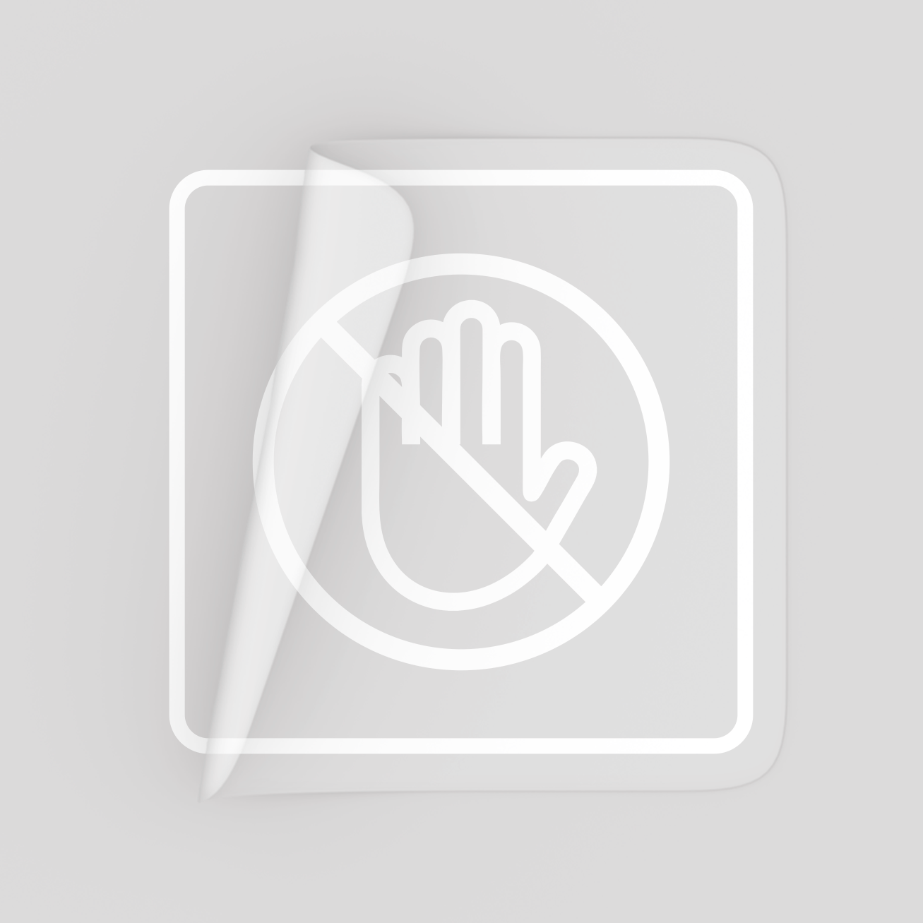 do not touch sign sticker - stiker jangan sentuh - stiker logo dilarang ...