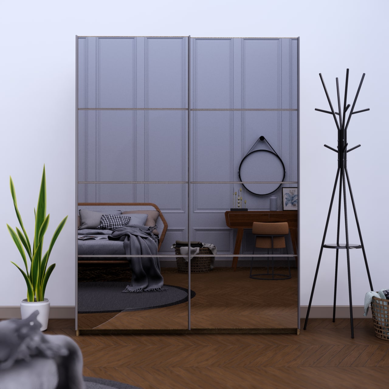 Lemari Pakaian Sliding Lemari Kaca Minimalis LUMI WARDROBE - Isiruma ...