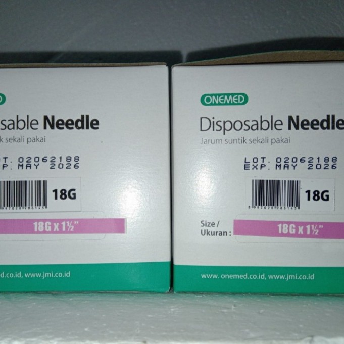 Disposable Needle Onemed 18G | Lazada Indonesia