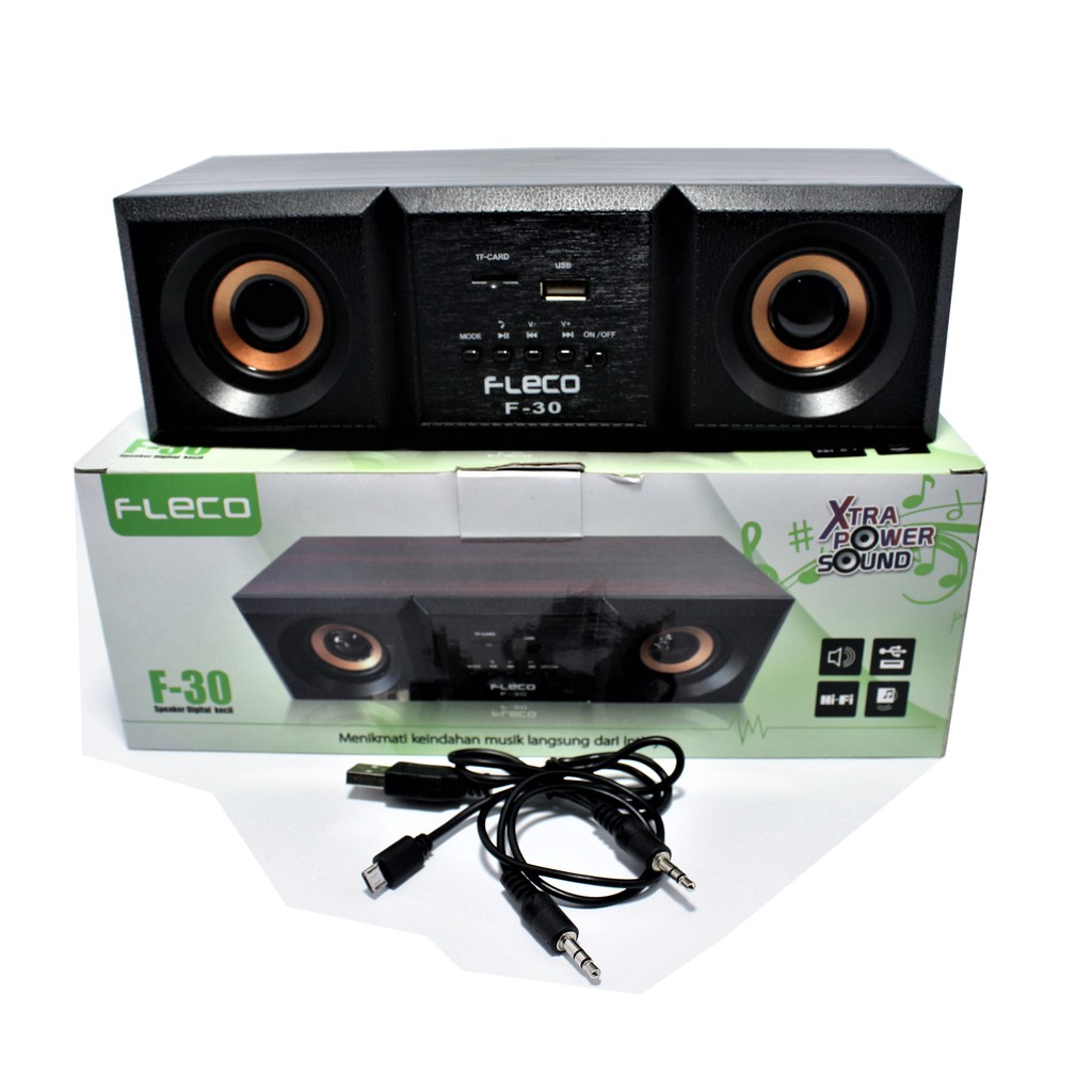 Speaker FLECO F30 Digital Audio BASS Komputer/Laptop F-30 XTRA POWER ...