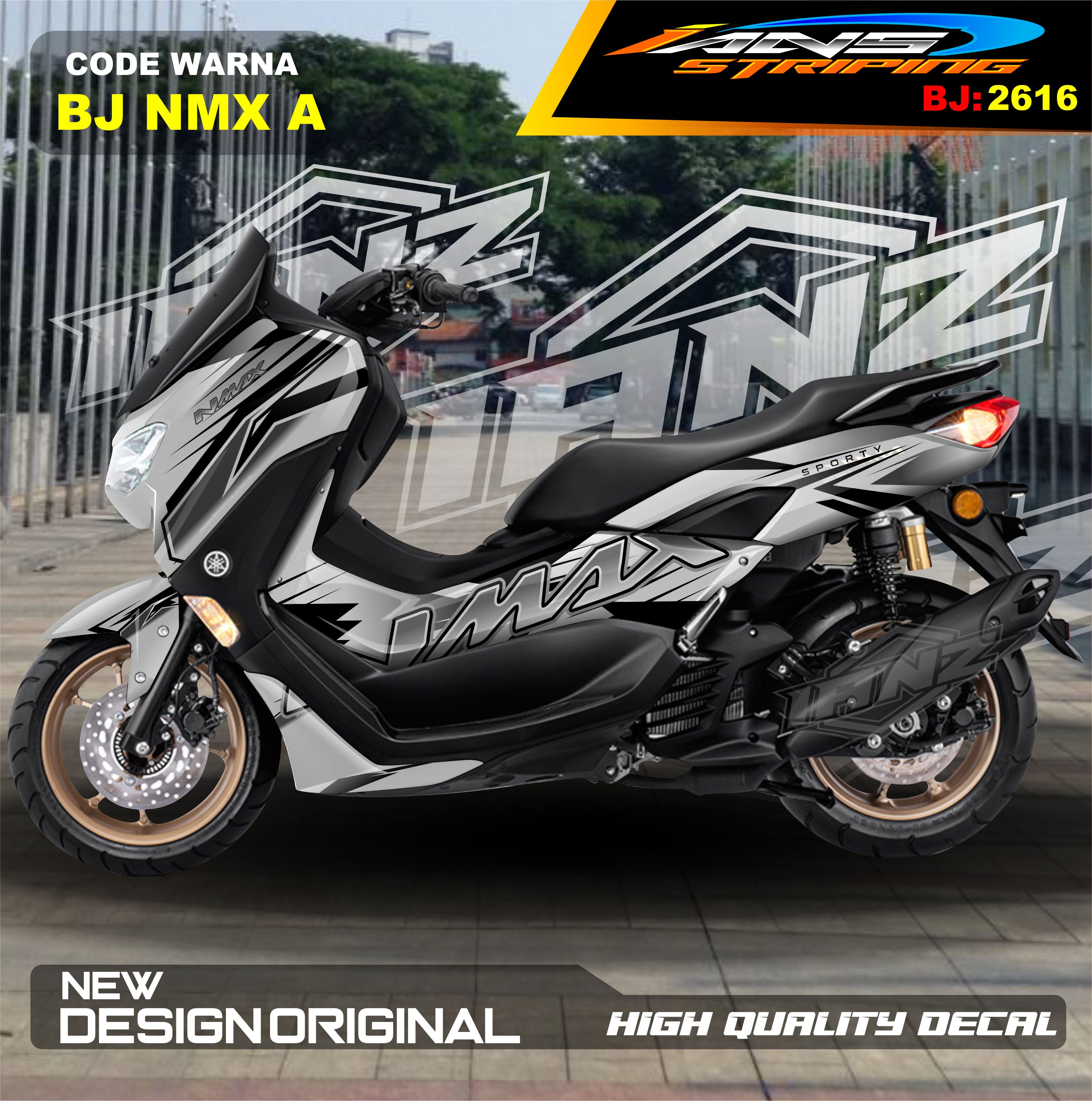 STICKER NMAX FULL BLOK MOTOR / DECAL FULL BODY NMAX / DECAL STIKER FULL ...