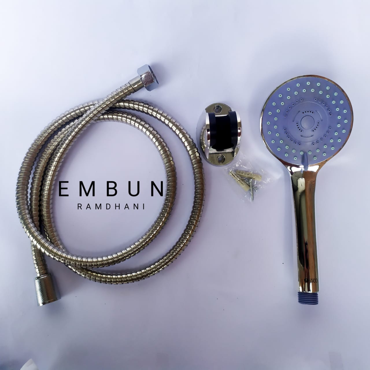 SHOWER 1 SET LENGKAP DENGAN KRAN DOUBLE, SHOWER KEPALA BESAR DENGAN 5 ...